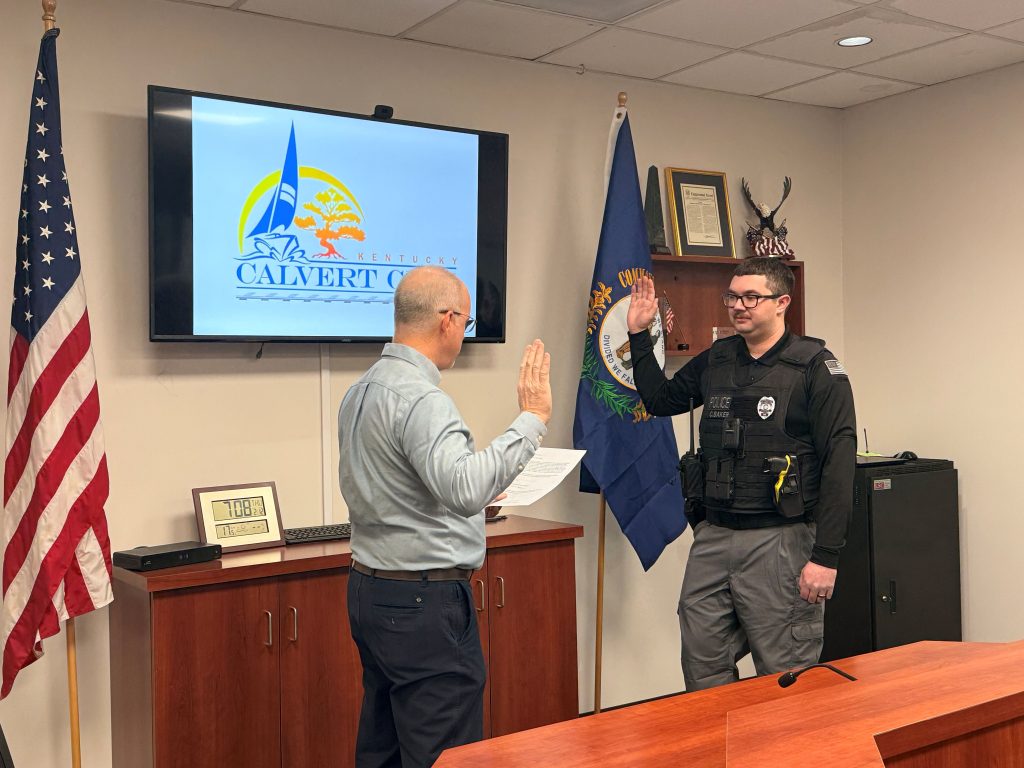 Calvert City Welcomes New Police Officer Chris Baker — City of Calvert